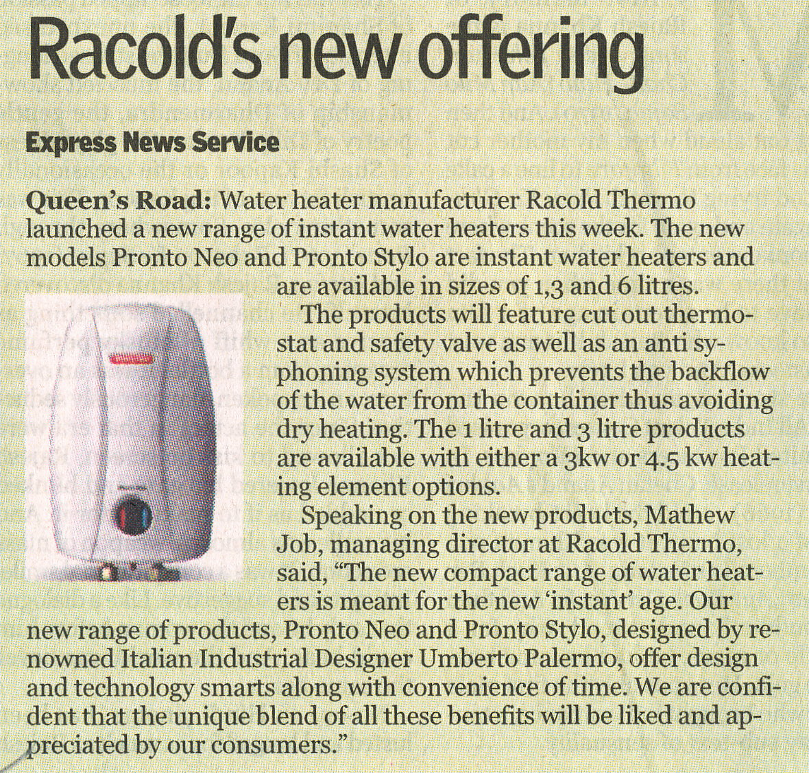 News and Media - Racold